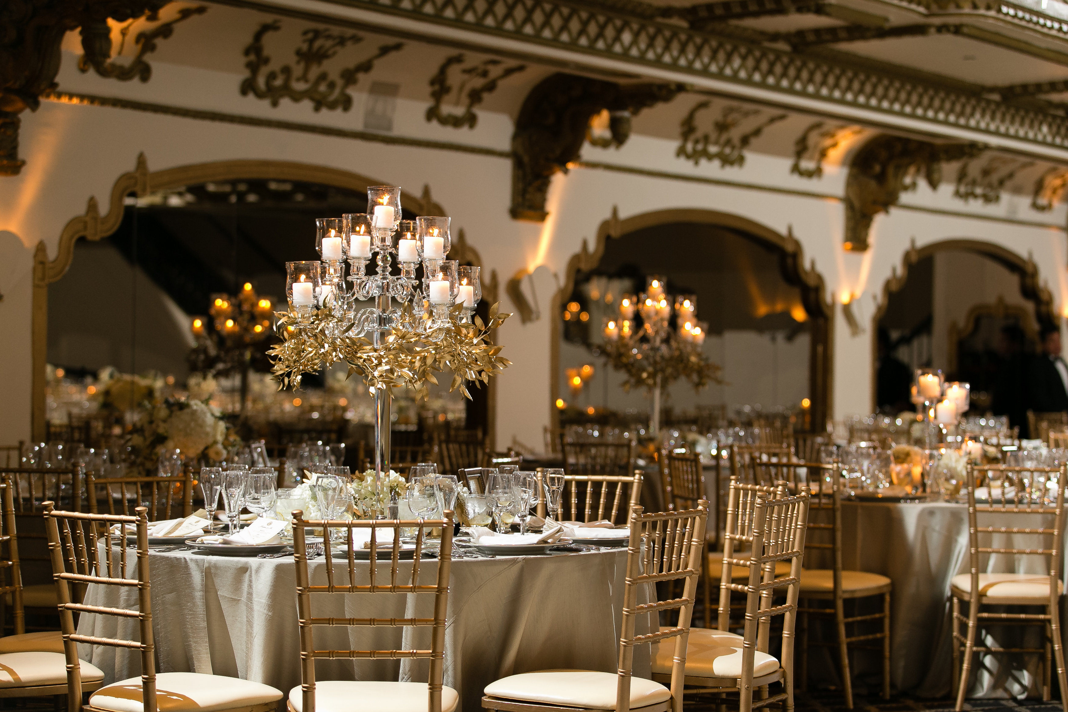 Ivory And Gold Wedding Reception