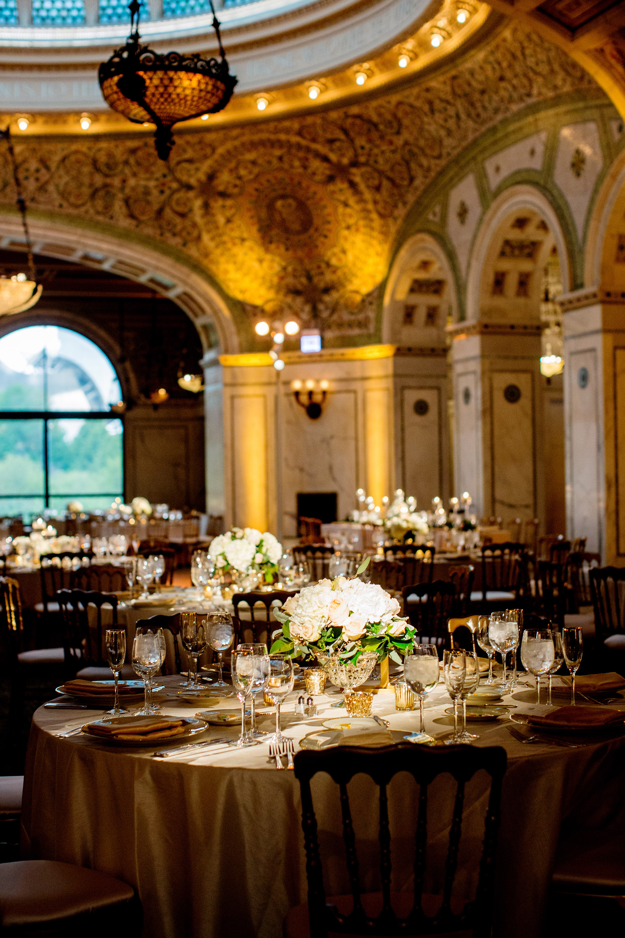 Ivory And Gold Wedding Reception