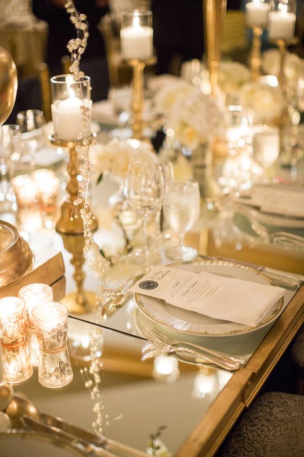 Mirrored Table For A Wedding