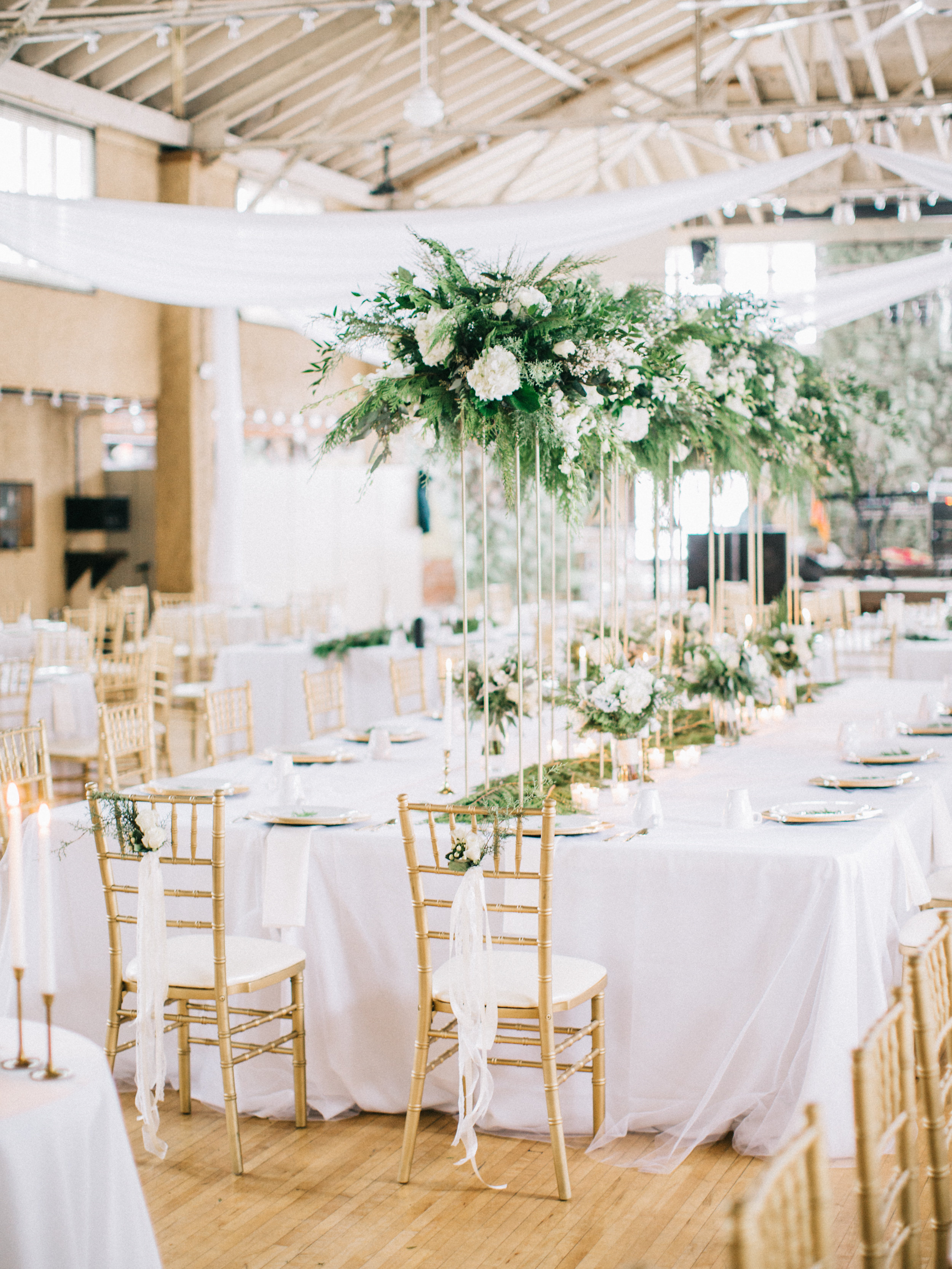 Green Gold And White Wedding Reception Elizabeth Anne Designs The