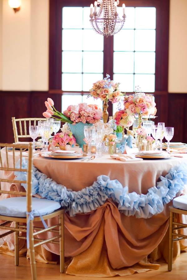 Turquoise And Pink Wedding Centerpieces